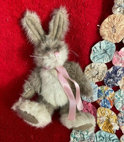 Vtg Boyds Bunny Small Toy Moveable Arms & Legs Pink Ribbon | eBay