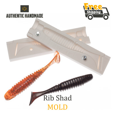 Rib Shad Fishing Mold Swimbait Lure Bait Soft Plastic 96 mm | eBay