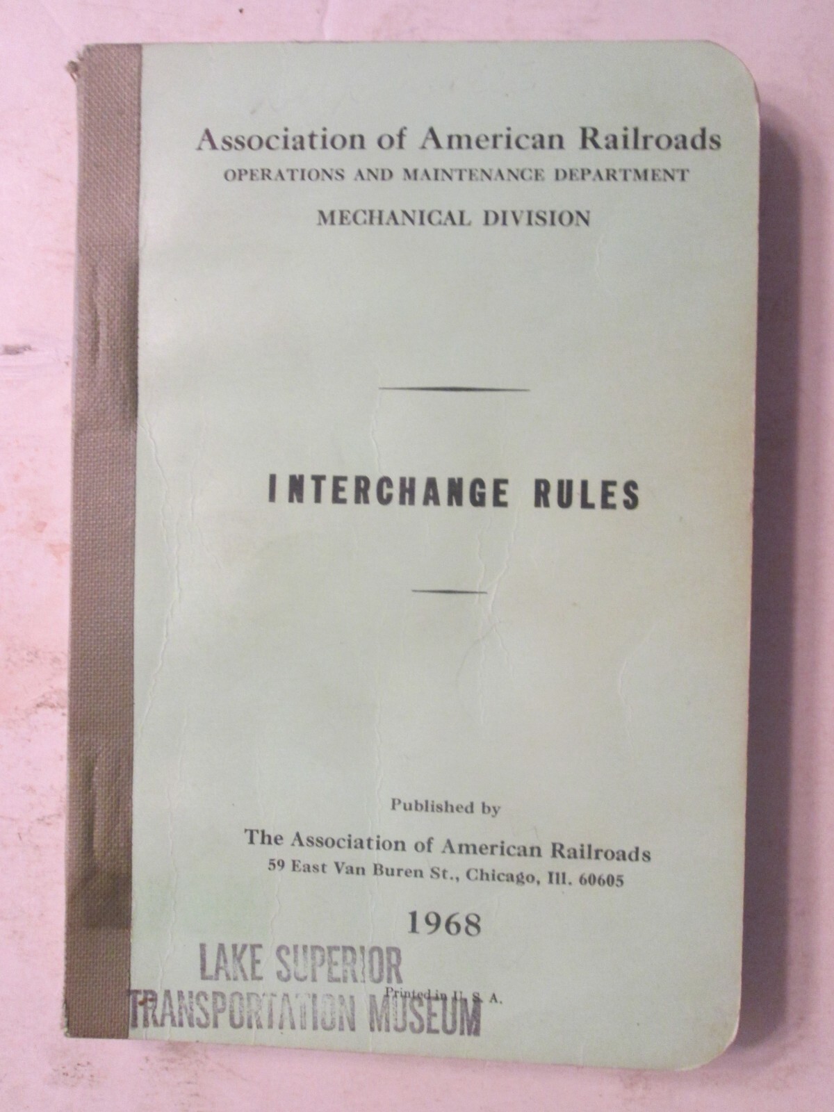 Assosiation of American Railroads Interchange Rules 1968 | eBay