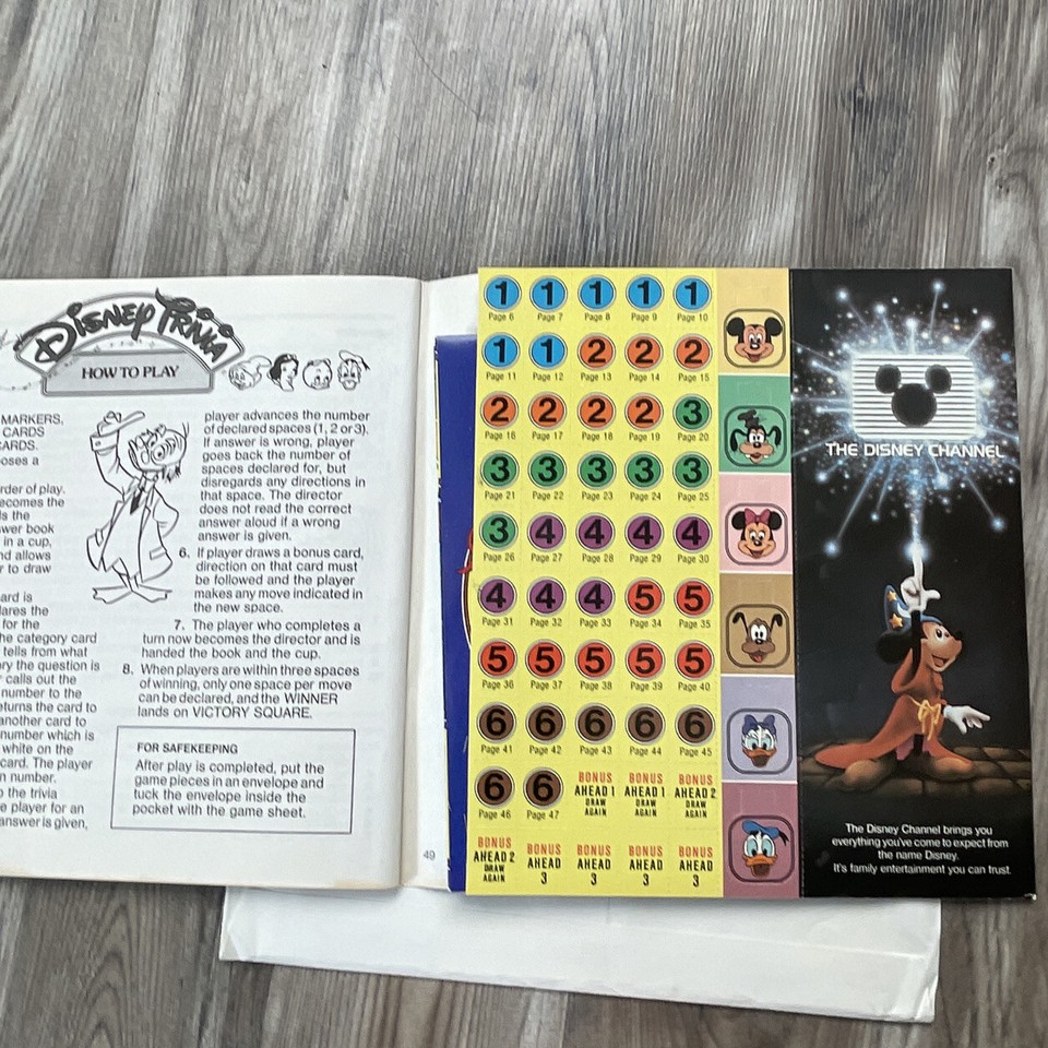 The Disney Channel Magazine 1983 December AND 1984 Disney Trivia Cable ...