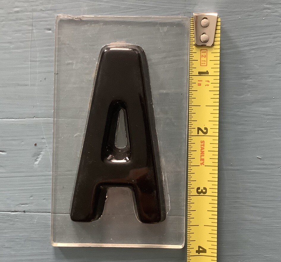 Vintage Marquee Sign Graphic Art Decor 4” ACRYLIC Raised BLACK LETTER ...