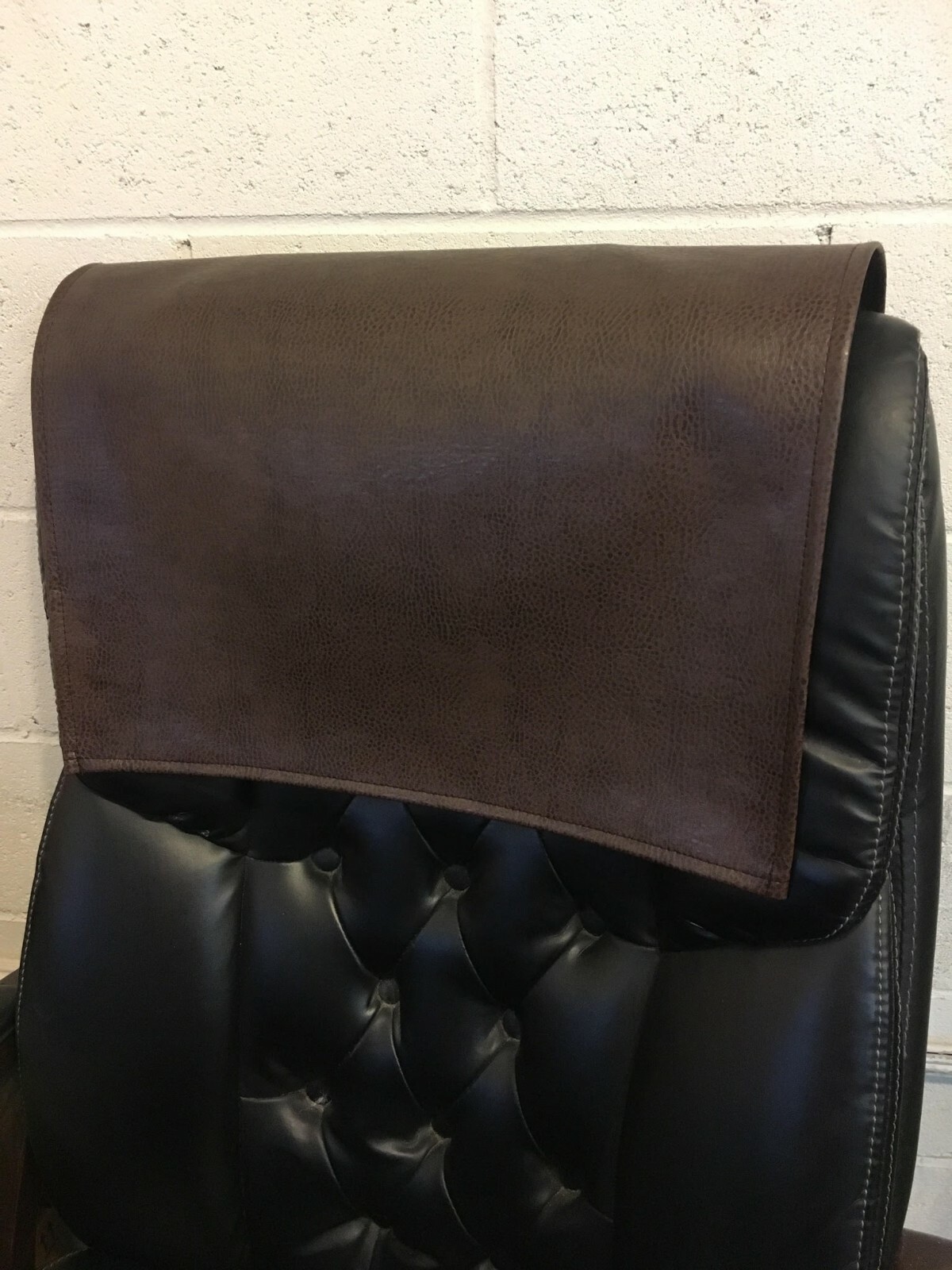 14 by 30 Inch Brown Recliner leather sofa couch head arm rest damage ...