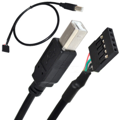 USB 2.0 B Male to 5Pin Female header PCB Motherboard Cable Printer ...