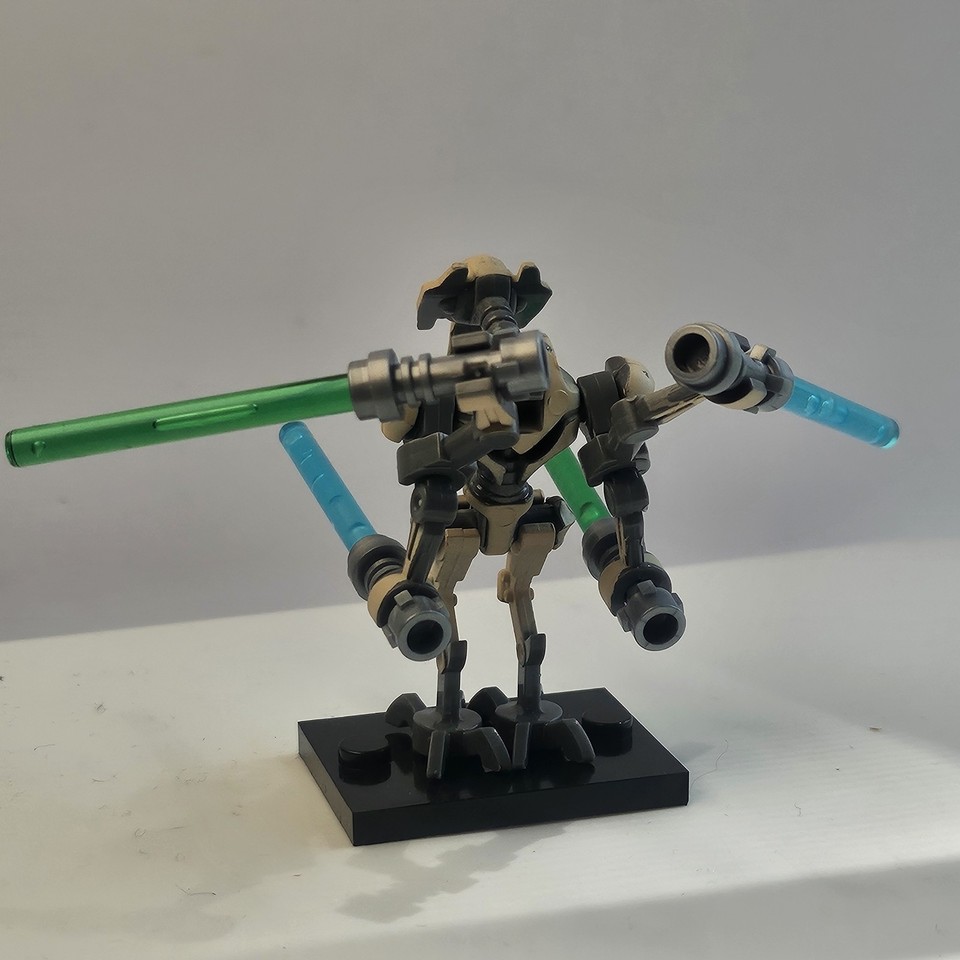 Star Wars General Grievous custom Minifigure Tan Minifig Cyborg 8095 ...