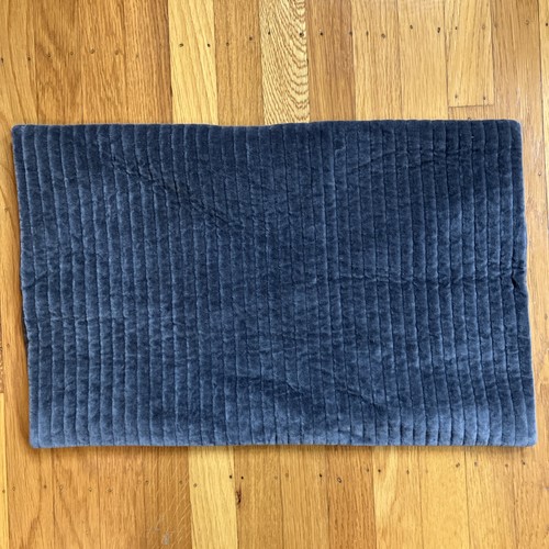 Restoration Hardware RH Tate Velvet Channel Shams Gray Lumbar 14” X 22 ...
