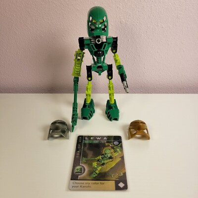LEGO Bionicle Toa Lewa 8535 Complete w/ Silver Mask + Gold Mask ...