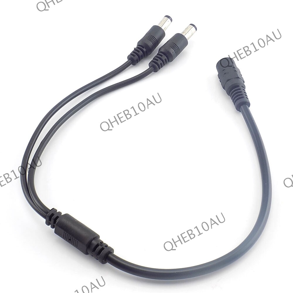 1 female to 2 male Way 5.5x2.1mm 12V DC Power Supply Splitter Cable 17H ...