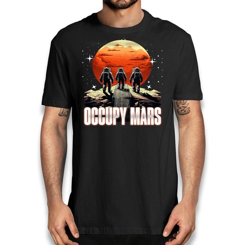 Occupy Mars T-Shirt - Astronauts Space Explorer Science Men Women Tee ...