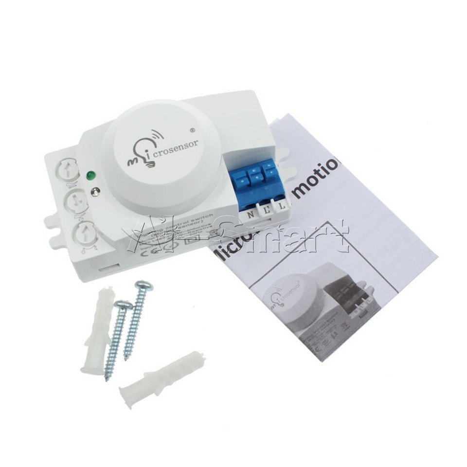 AC 220V-240V 5.8GHz Microwave Radar Sensor Motion HF Detector Light ...