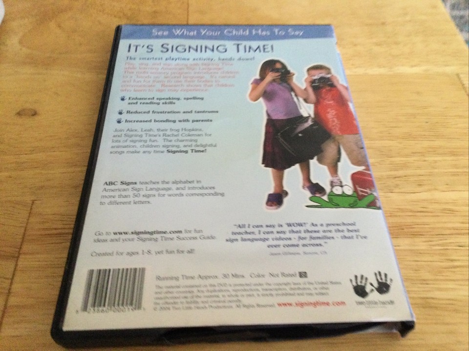 Signing Time! Series 1 Volume 5: ABC Signs 823860000191| eBay