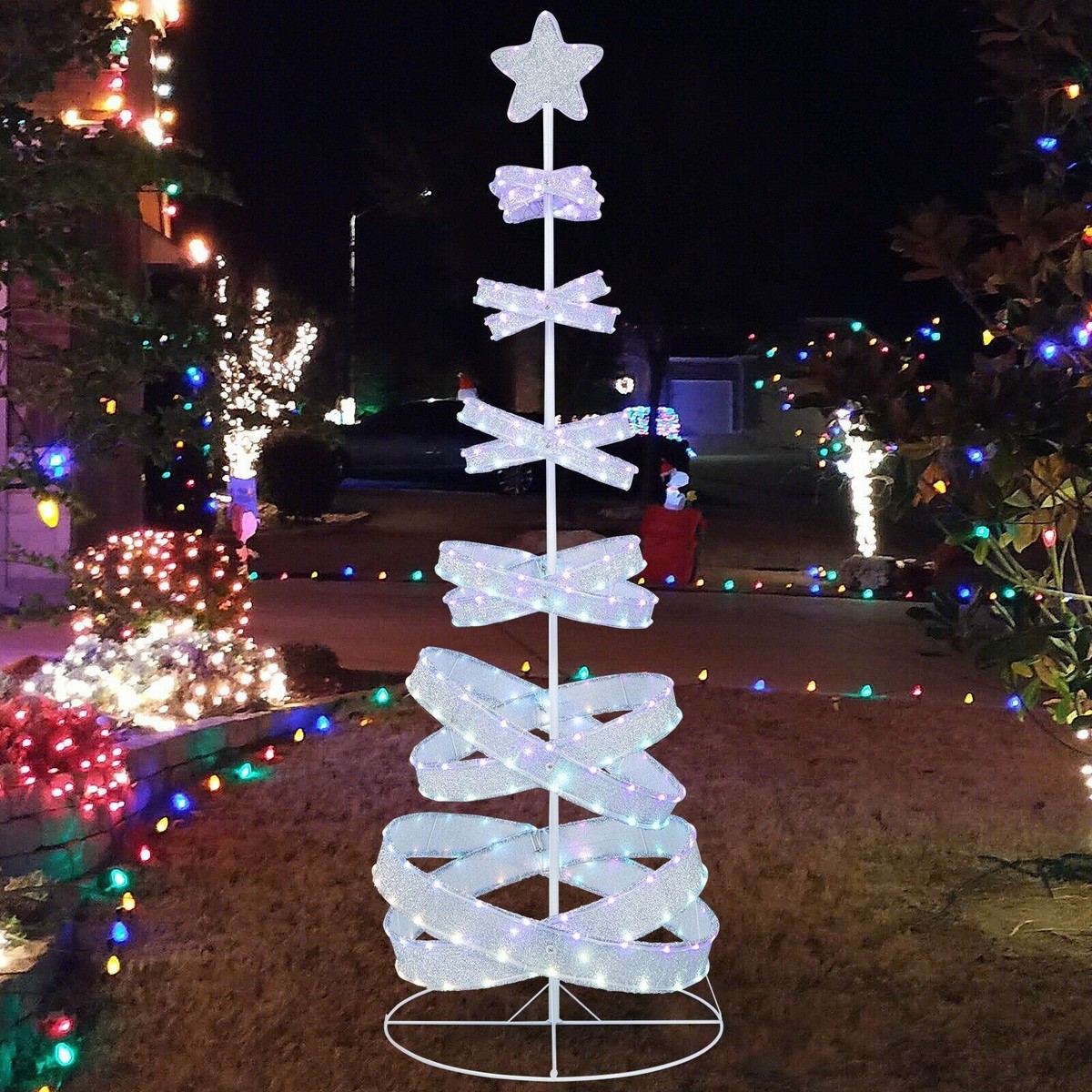 Lighted Outdoor Spiral Trees 6ft Spiral Christmas Tree For Outdoor