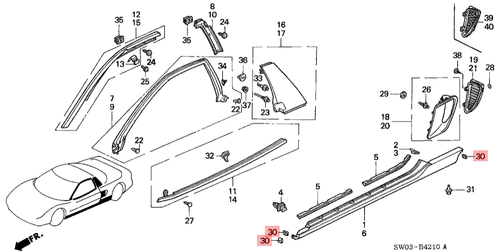 HONDA ACURA GENUINE OEM NSX Spring Nut (5MM) Molding ☆ 90331-SD5-003 ...