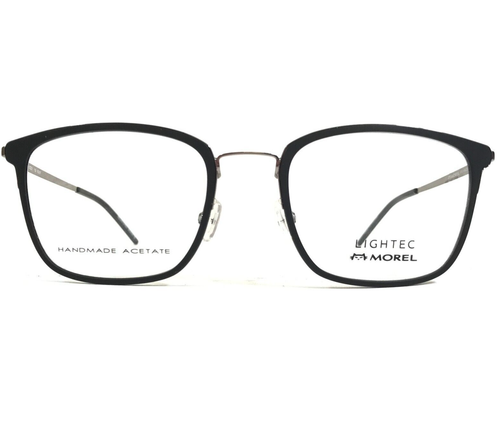 Lightec Eyeglasses Frames Morel L30178L NG 01 Black Silver Square 55-21 ...