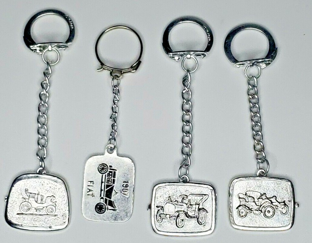 1960's Rare Antique Car Keychains Lot of 4 Vending Charm Hong Kong NOS ...