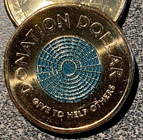 $1 Gold Dollar Coin - Colour Green Circle - Collectable Australian Coin ...