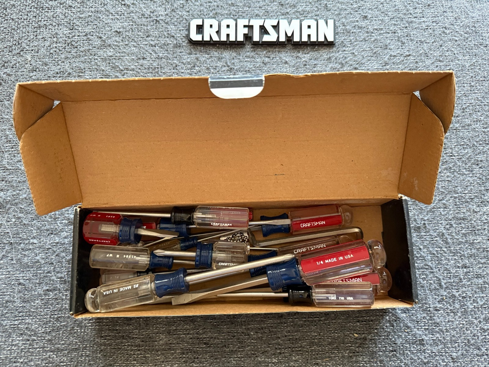 NOS Craftsman 41814 - 18pc Screwdriver Set - MADE IN USA | eBay