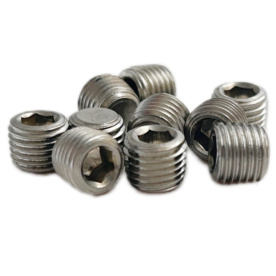 20PCS 1/4NPT Male Thread Socket PLUGS Hex Countersunk Plug SS304 Pipe ...