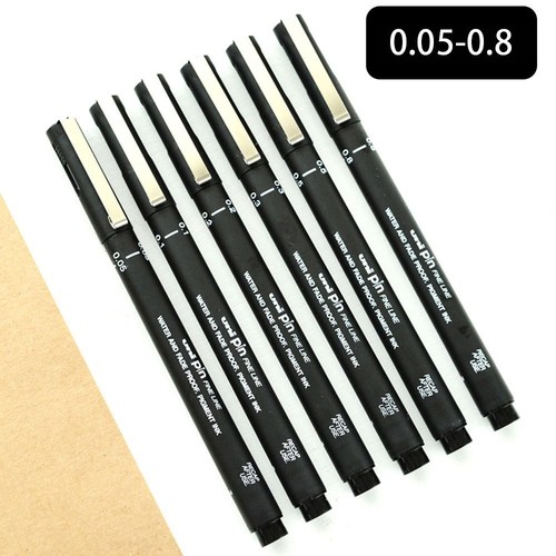 6Pcs/lot Ultra Fine Line Fineliner Art Marker Drawing Sketch Manga | eBay
