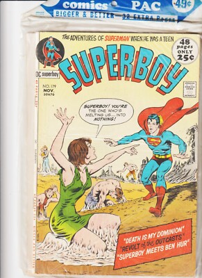DC Comics Super Pac B-II, Action Comics 406, , Superboy 179 NM/ 1971 ...