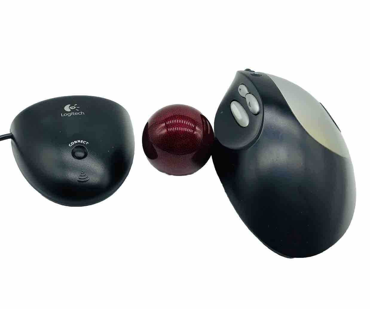 Logitech Trackman Wheel T-rb22 Wireless Trackball Mouse Ps2 USB Optical ...