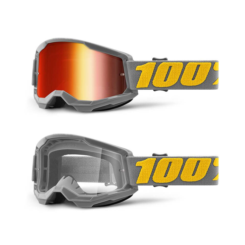 100% STRATA 2.0 Goggles Off-Road Motocross Goggles MTB Quad 100 Percent ...