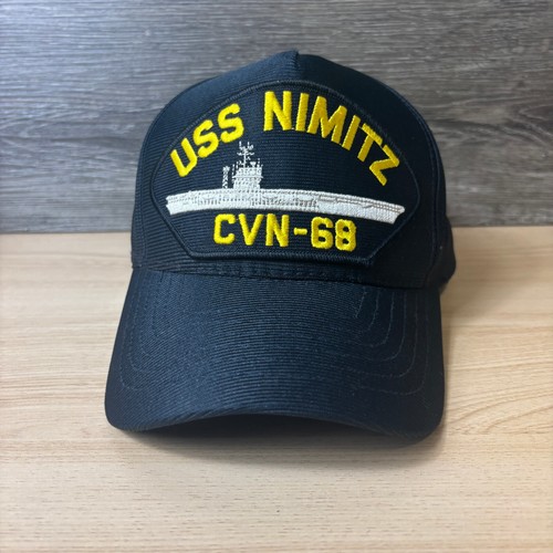 USS Nimitz Hat Cap Snap Back Blue Navy CVN-68 Adjustable | eBay