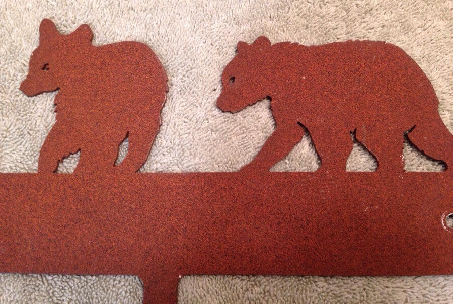 Rustic 3 Bears 4 Coat Hook Rack Hunter Hunting Grizzly Woods Forest ...