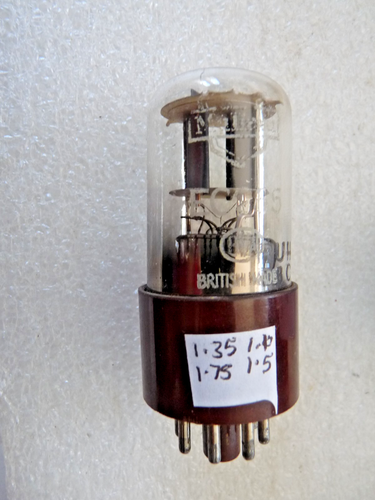 Mullard ECC35 Code RU4 B8C USED Valve Tube Amplitrex Test GM % 80 60 ...