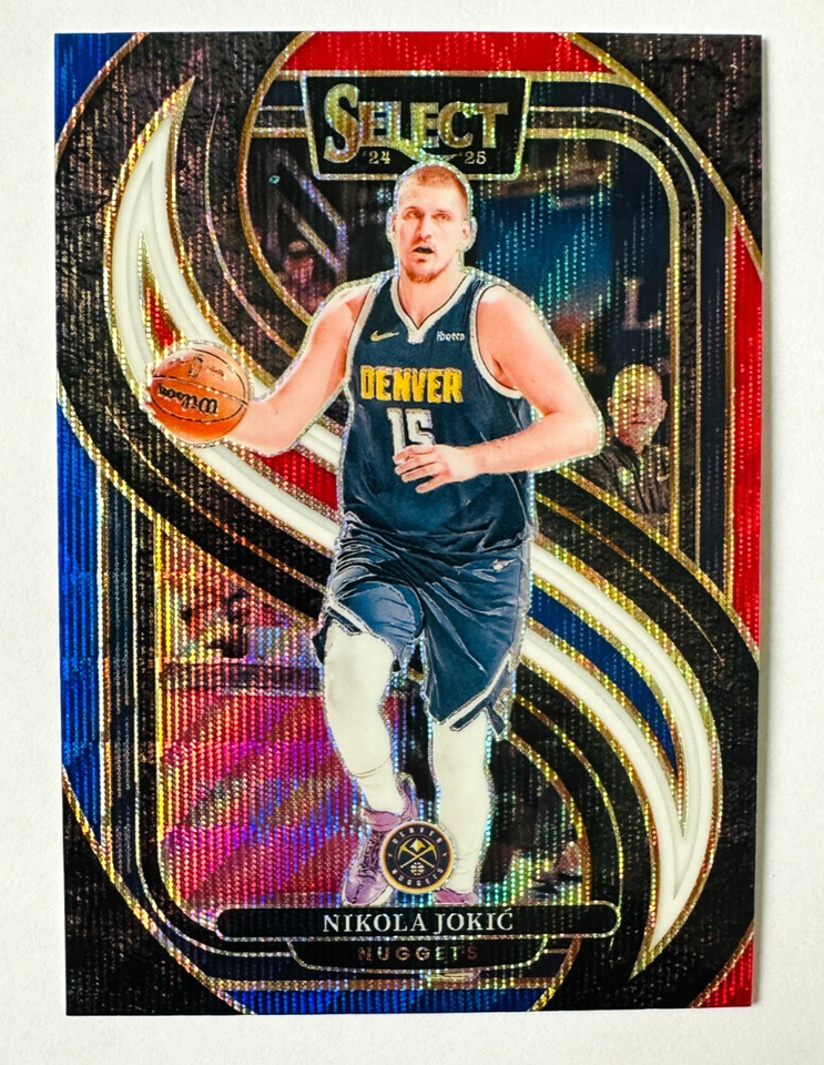2024-25 Panini Select Nikola Jokic RED WHITE BLUE Wave Prizm #140 ...
