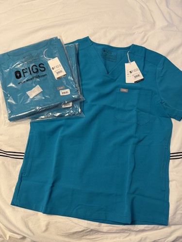 Men’s Medium Figs Teal Chisec Three-Pocket Scrub Top NEW WITH TAGS 3 ...