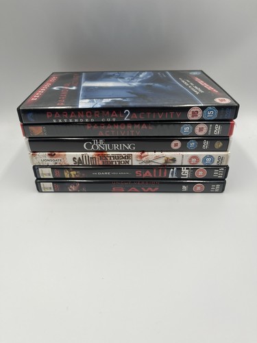 6x Horror DVD Bundle Job Lot, Saw, Paranormal activity, the conjuring ...
