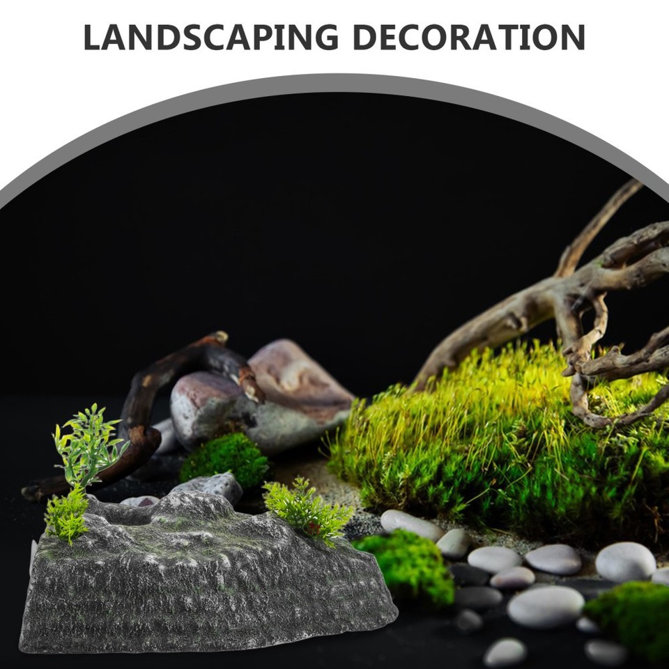 Resin Turtle Resting Platform Tortoise Climbing Ramp Realistic Rock ...