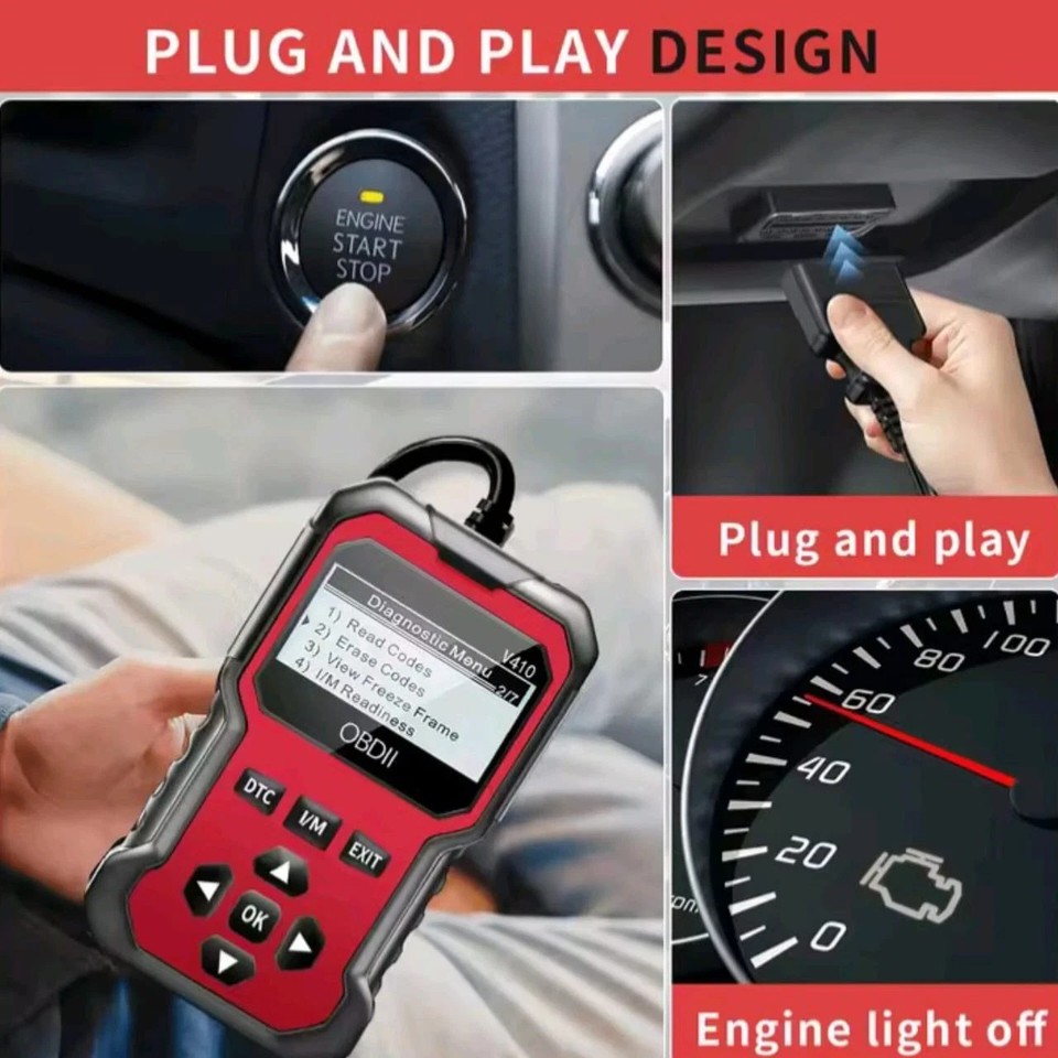 Car Obd2 Scanner Diagnostic Tool Code Reader Engine Fault Code Reader ...