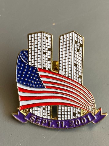 9 11 Remembrance Lapel Pin Twin Towers & US Flag~COLLECTIBLE~SEPT 11 ...