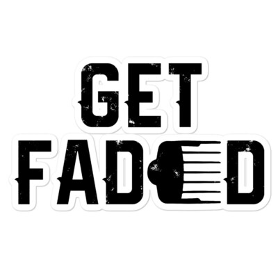 Get Faded Sticker Barber Haircut Fade Razor Trimmer Gift Men Clipper ...