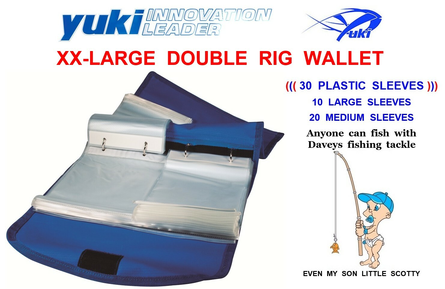 Yuki Xx-large Double Rig Wallet for Boat Kayak Sea Fishing Line Rigs ...