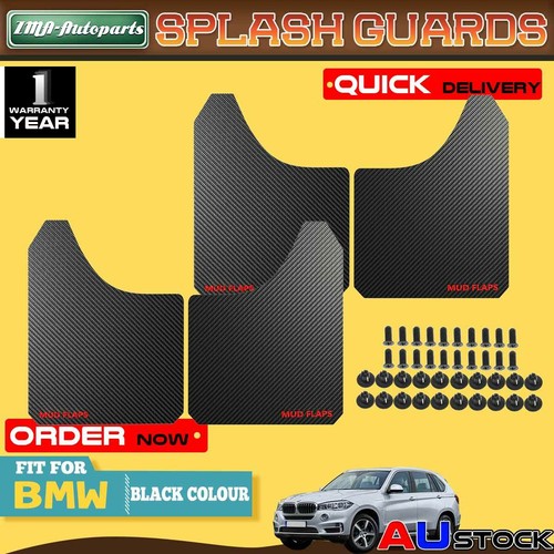 4x Black Front Rear Universal Splash Guard Mud Flap for BMW 5 Series X1 ...