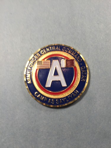 US Army Challenge Coin -Army Forces Central Cmd. Qatar Camp As Sayliyah ...