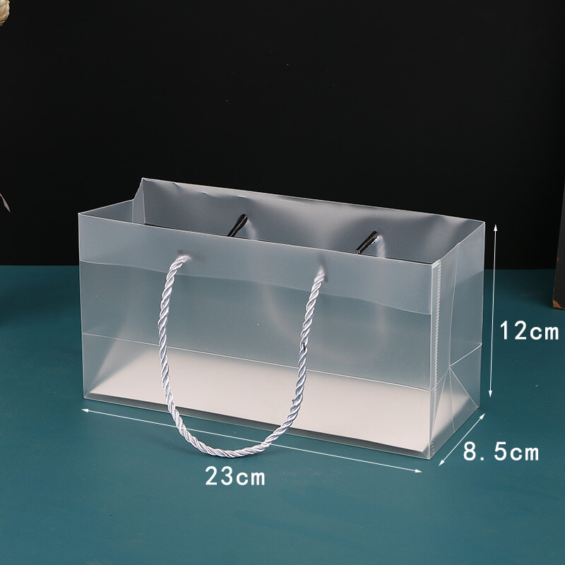 10X Packing Bag With Handle Transparent PVC Wedding Favours Party Gift ...