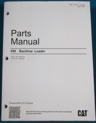 CAT CATERPILLAR 450 BACKHOE LOADER PARTS MANUAL BOOK S/N DYN00001-UP | eBay