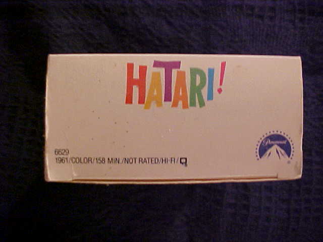 HATARI VHS 1961 Paramount Pictures 2 Tapes COLOR 158 Min. John Wayne ...