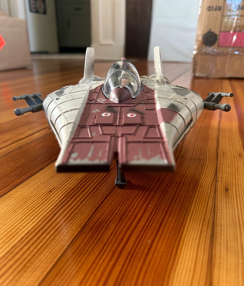 Star Wars A-WING FIGHTER w/EXCLUSIVE PILOT Power of the Force VINTAGE ...