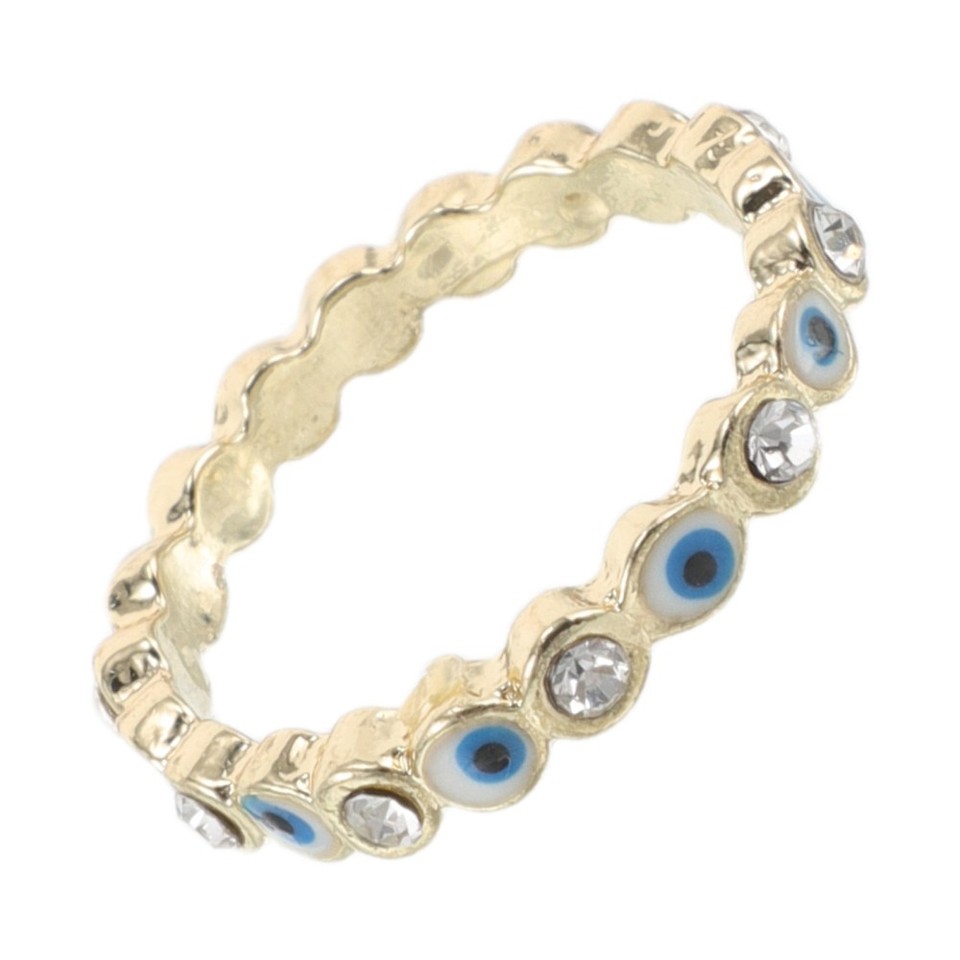 Blue Evil Eye Rings: Punk Style Rhinestone Decorative | eBay Australia