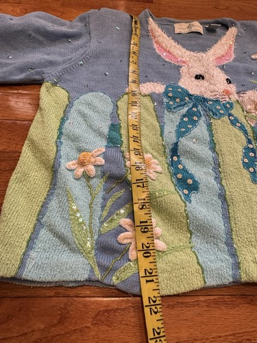 Design Options Philip & Jane Gordon Cardigan Sweater Easter Bunny ...