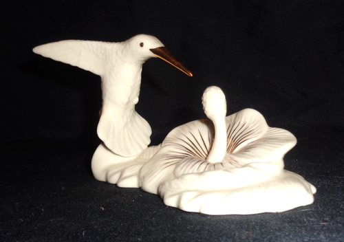 Lenox Ivory Porcelain Hummingbird and Flower Figurine with Gold Accents ...