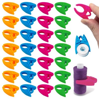 100pcs 4 Colors Sewing Bobbin Holder Clips Silicone Bobbin Spool Clips ...
