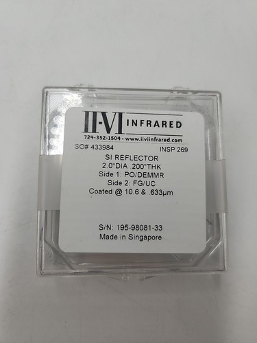 II-VI Infrared SI Reflector Lens 2.0"DIA .200"THK Coated @ 10.6 ...