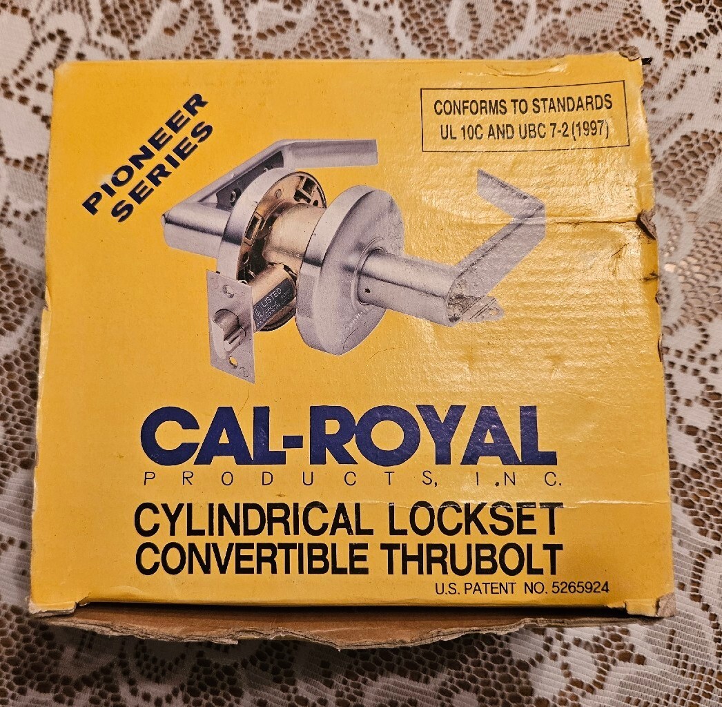 CAL-ROYAL - SATIN CHROME - SL-50 - EXIT - CYLINDRICAL LOCKSET - PIONEER ...