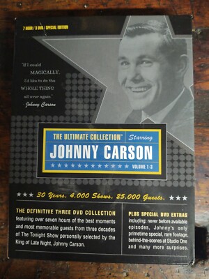 Johnny Carson: The Ultimate Collection (DVD, 2003, 3-Disc Set) 7 hours ...