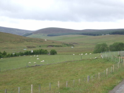Photo 6x4 The Delnadamph road Corgarff Centre left seen from the ...